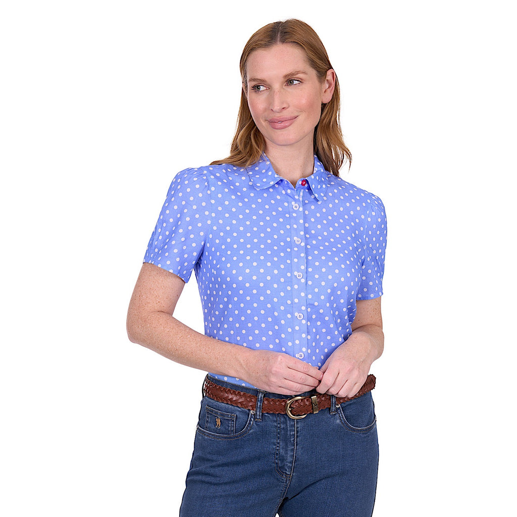 Buy Thomas Cook Womens Luna Short Sleeve Shirt - Blue | The Stable Door