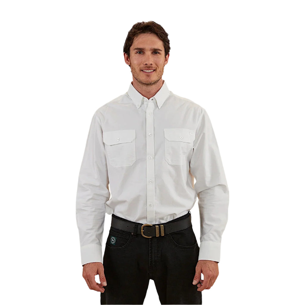 Buy Ringers Western Men's Whyalla Dress Shirt - White | The Stable Door