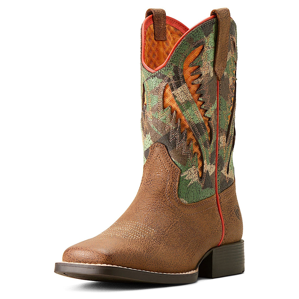 Buy Ariat Kids Quickdraw Venttek Western Boot - Toasty Tan/Brushed Camo ...
