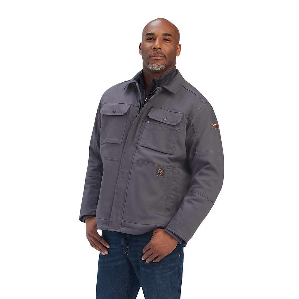 Buy Ariat Mens Rebar Duracanvas Sherpa-Lined Coat Rebar Grey – The ...
