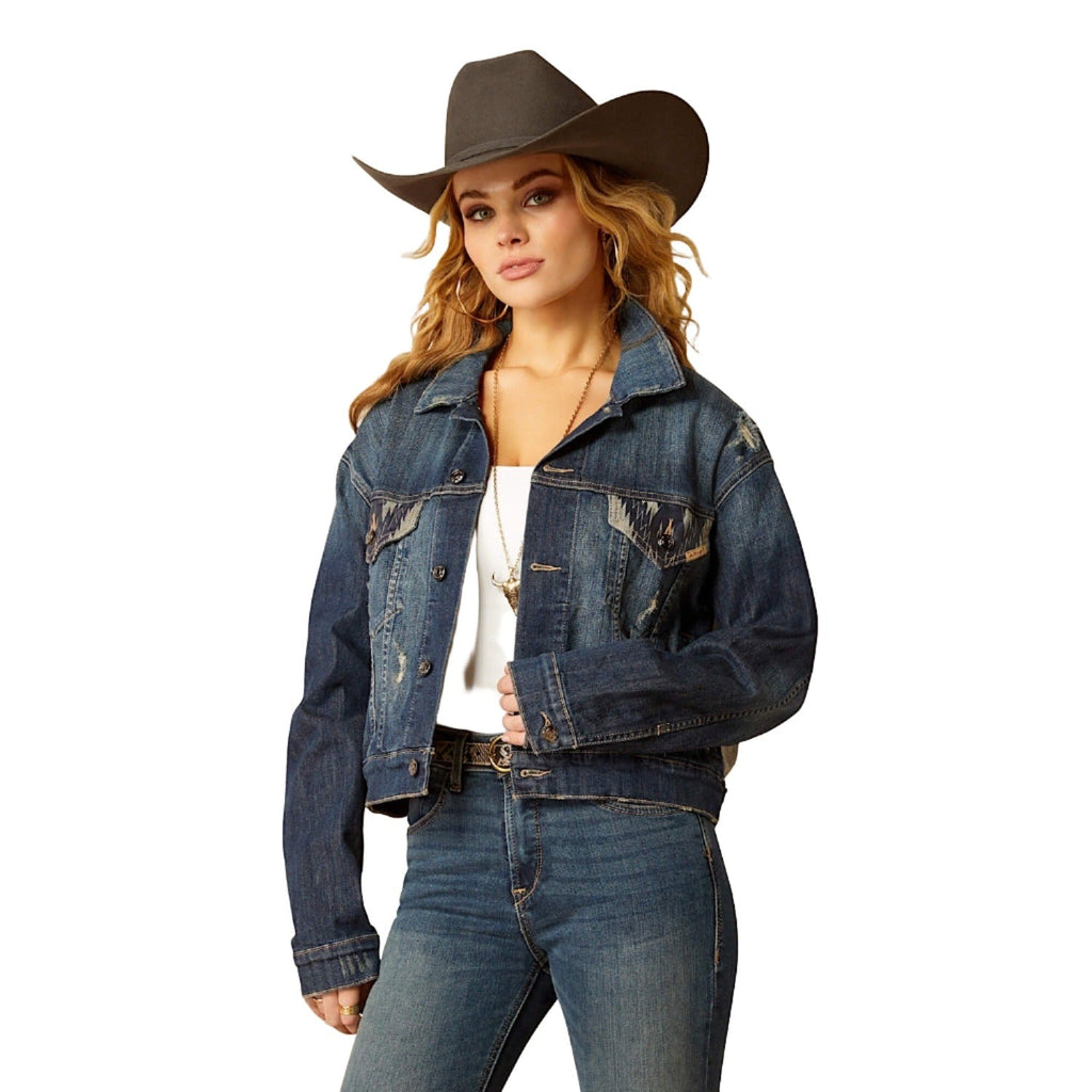 Buy Ariat Womens Chimayo Denim Jacket Burbank – The Stable Door