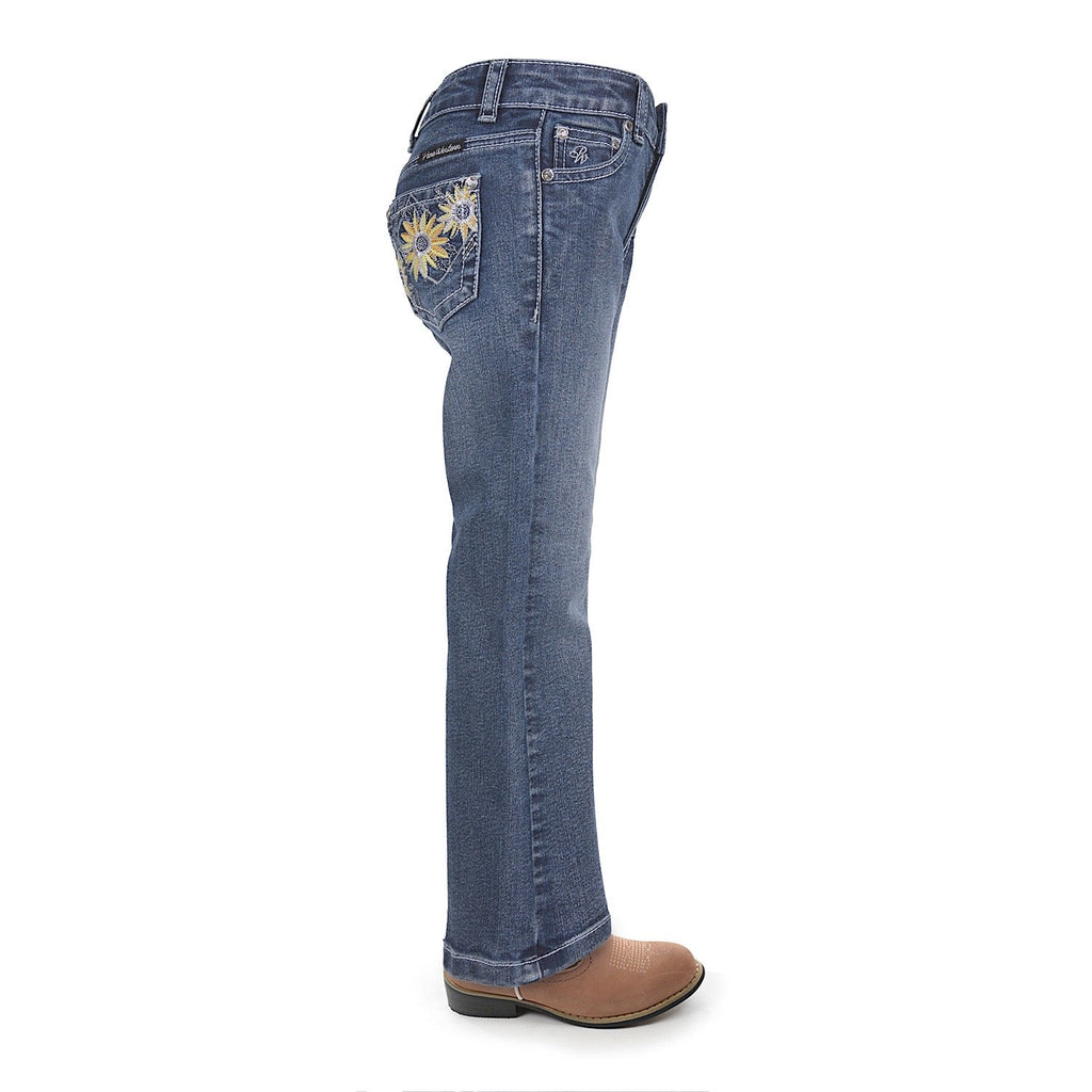 Buy Pure Western Girls Amy Boot Cut Jean Retro Blue | The Stable Door