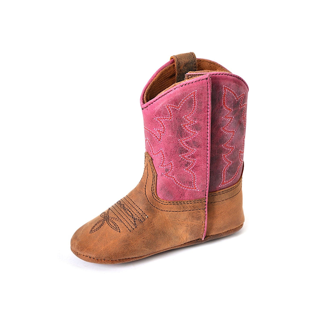 Buy Pure Western INFANT Molly Boot -Oiled Distressed Brown/Pink – The ...