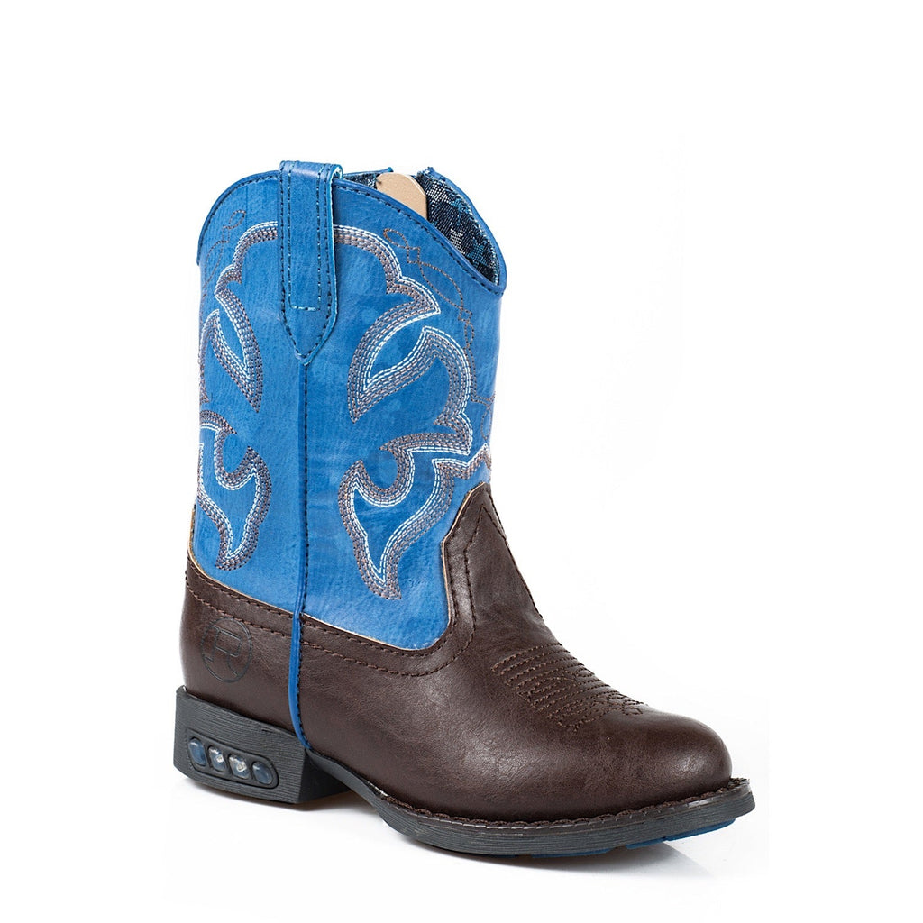 Buy Buy Roper TODDLER Lightning Western Boots Brown/Blue | The Stable Door