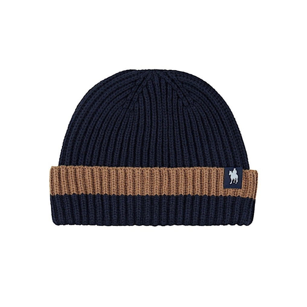 Buy Thomas Cook Kids Fergus Beanie - Navy/Tan | The Stable Door