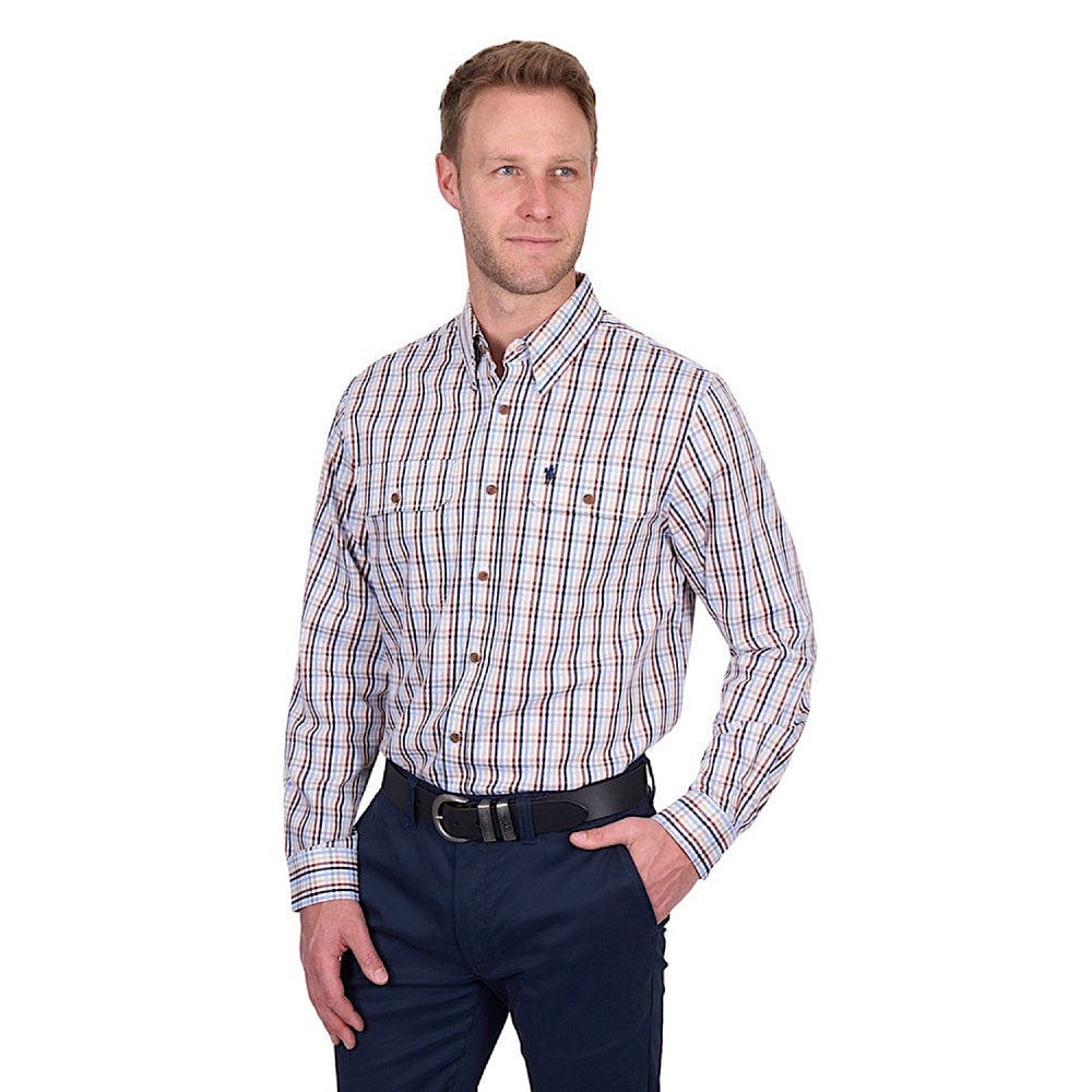 Buy Thomas Cook Mens Scott Shirt - Navy/Tan | The Stable Door