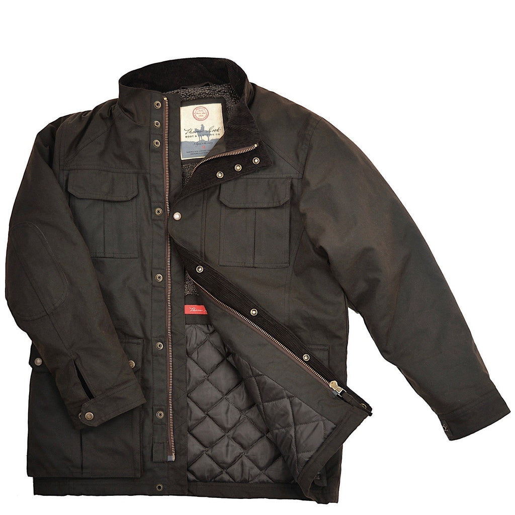 Buy Thomas Cook Mens Tarcutta Oilskin Jacket - Rustic Mulch | The ...