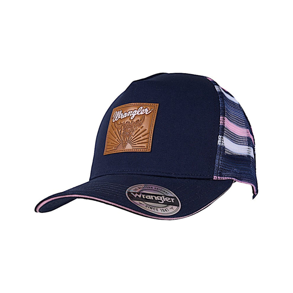 Buy Wrangler Elise High Profile Ponytail Trucker Cap - Navy | The ...